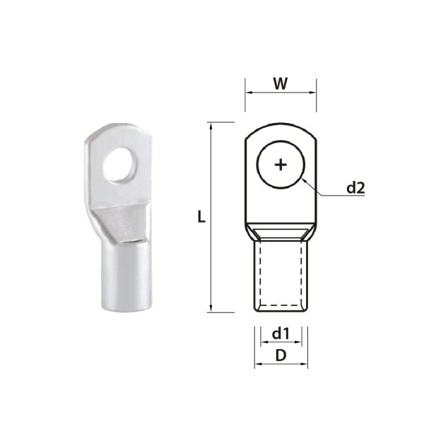 Đầu cốt (cosse) TL2.5 Đầu cos đồng cho dây 2.5mm2 - DUOGROUP