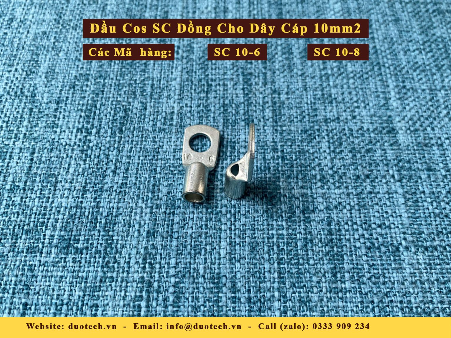 Đầu cosse SC đồng Đầu cos bít SC dùng đấu nối dây cáp điện