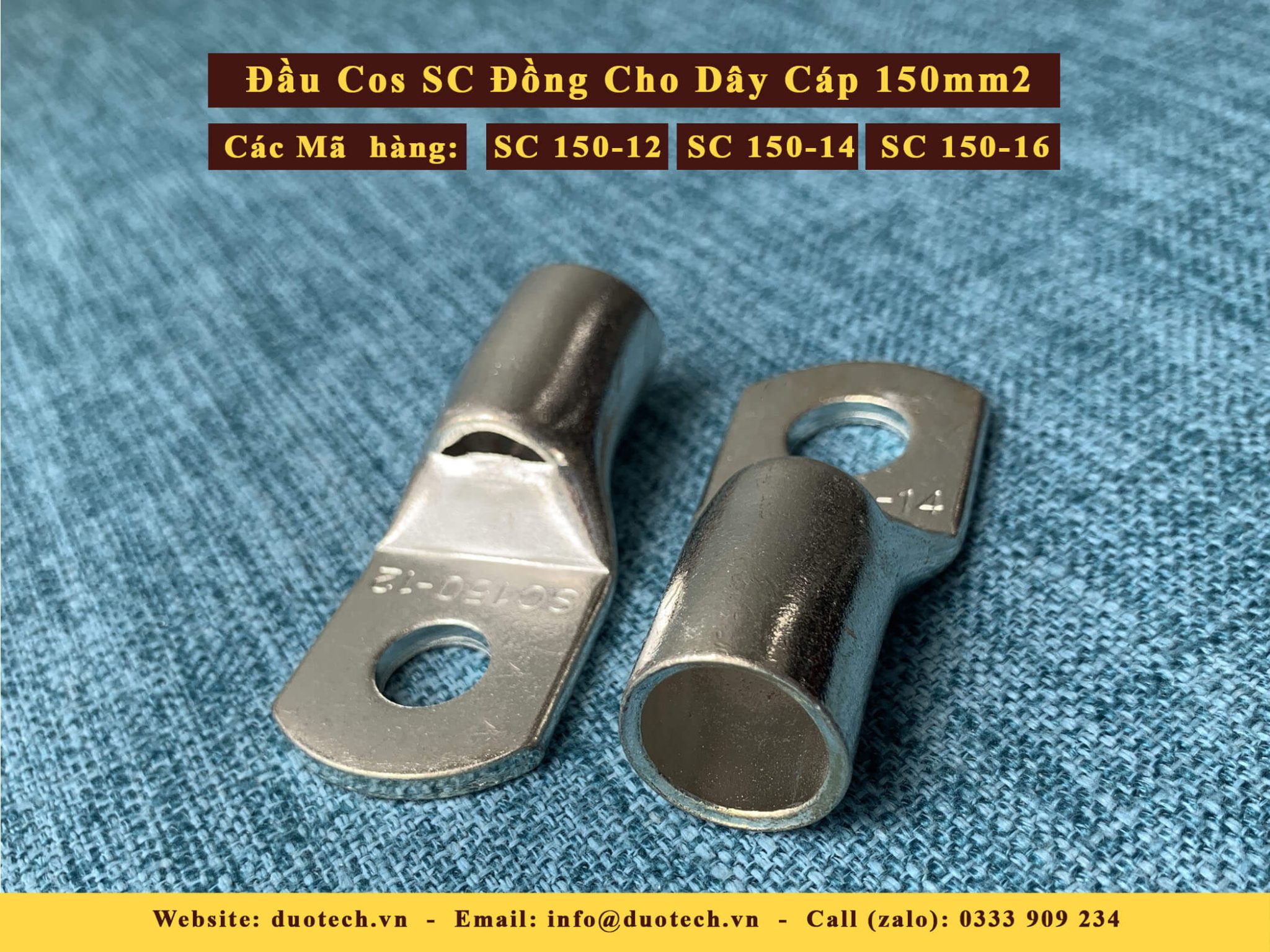 Đầu cosse SC đồng Đầu cos bít SC dùng đấu nối dây cáp điện