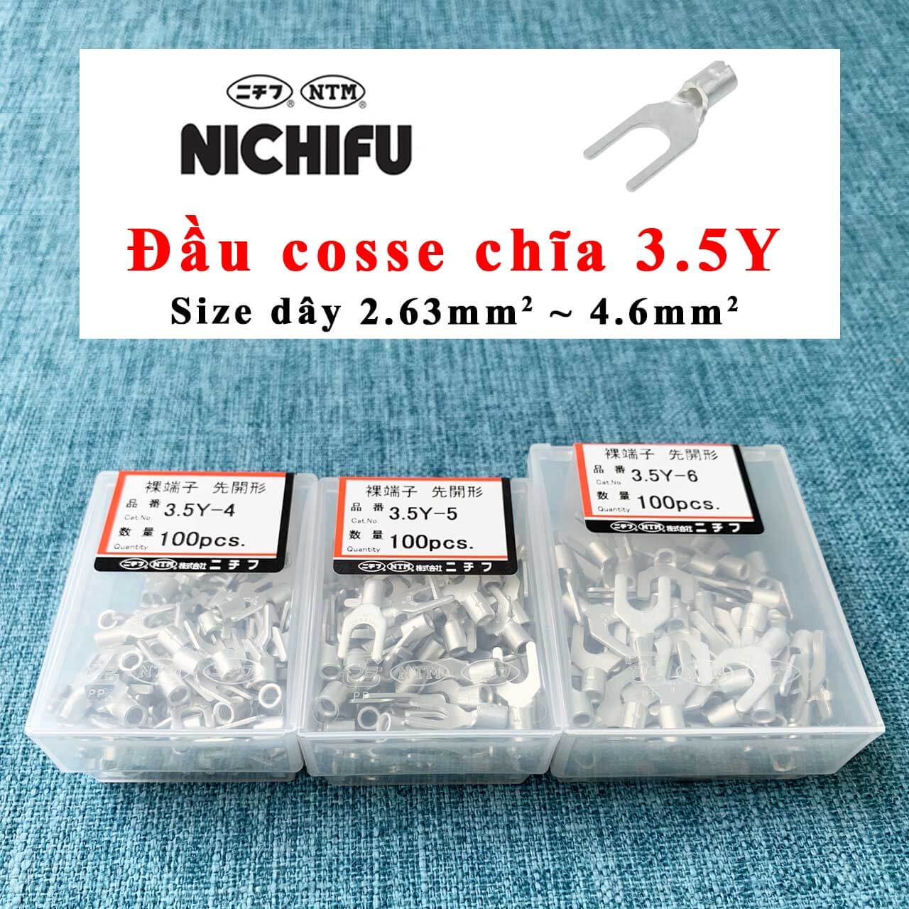 Đầu cos chữ Y Nichifu gồm các loại 1.25Y 2Y 3.5Y 5.5Y Nichifu