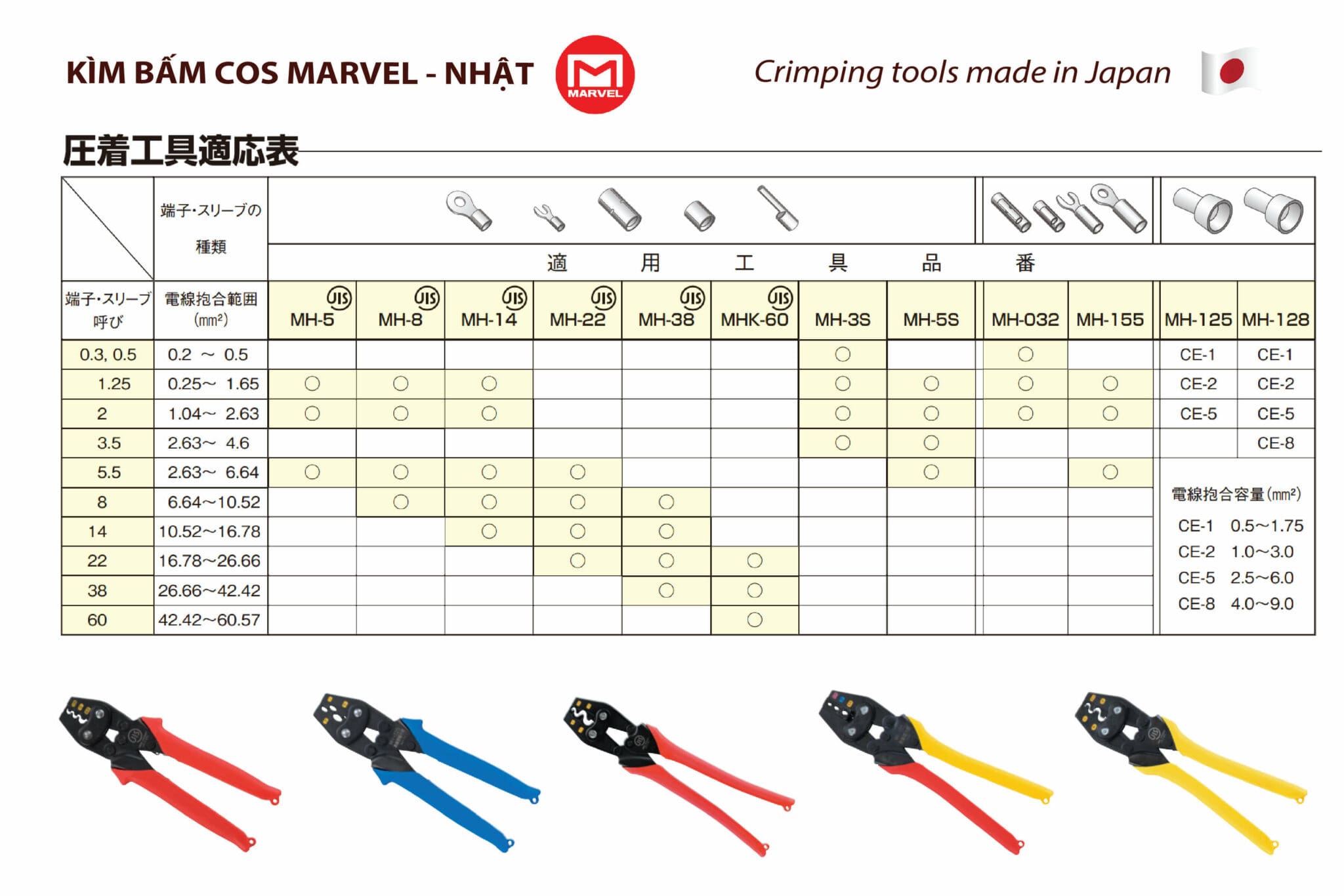 Kìm bấm cos MH-032 Marvel Nhật Bản - DUOGROUP sản phẩm chính hãng